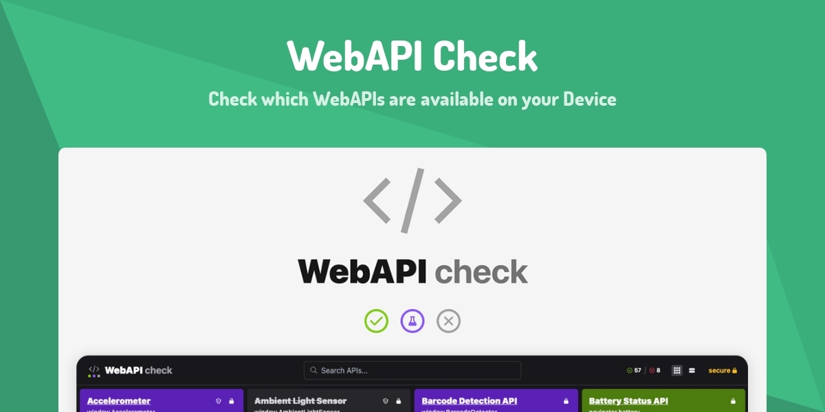 Webapi Check Check Which Webapis Are Available On Your Device Made 5862